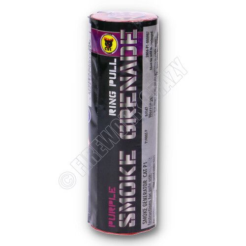 Purple Smoke Grenade by Black Cat Firework | Firework Crazy