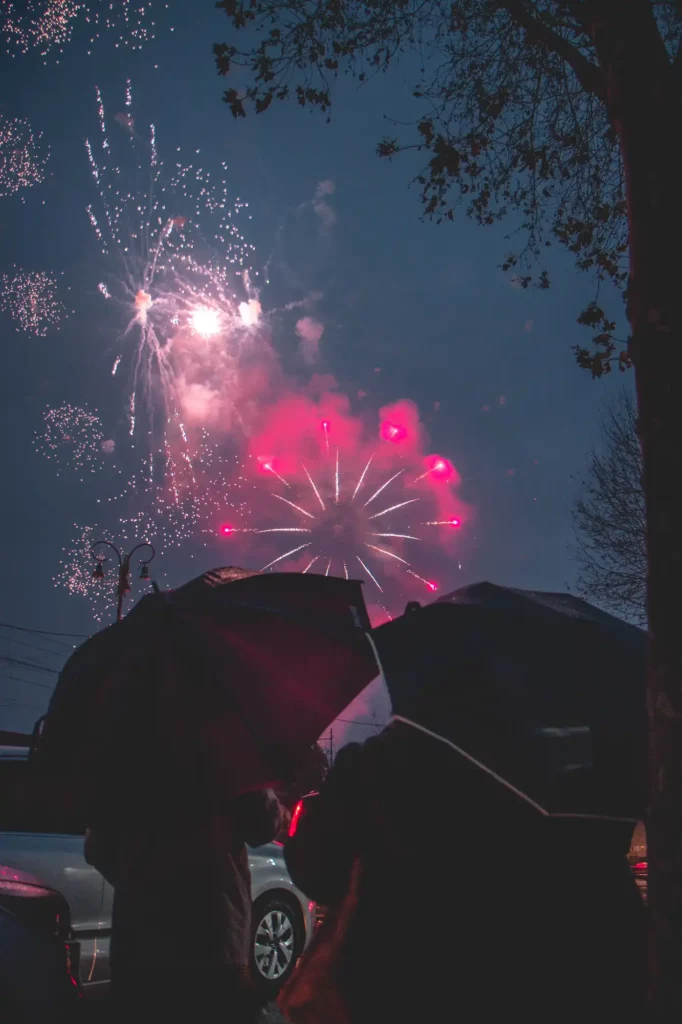 How does the weather affect firework displays?