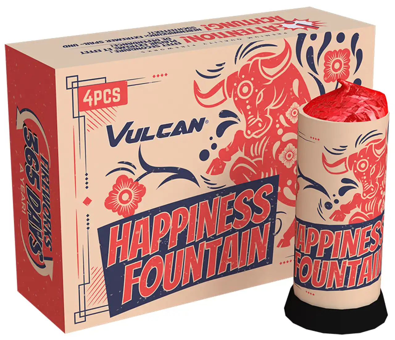 Happiness Fountain Pack (4) by Vulcan Fireworks | Firework Crazy