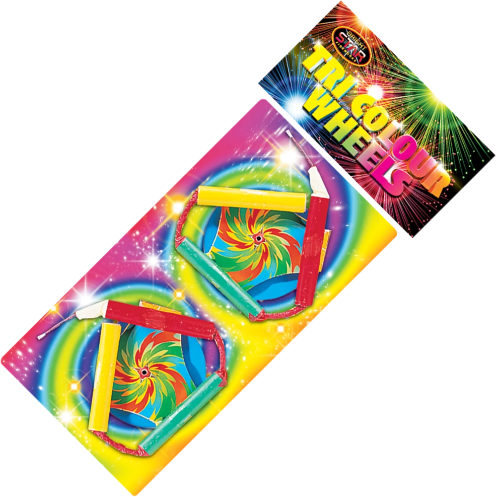 Tri-Colour Wheels by Brightstar Fireworks | Firework Crazy